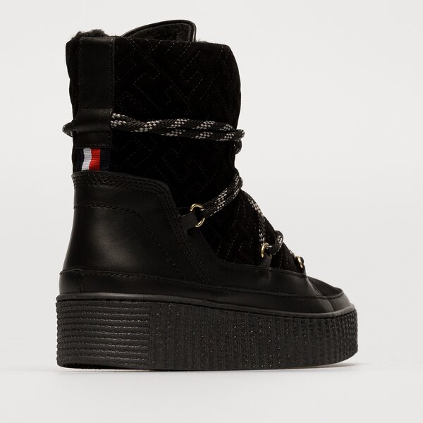 TOMMY HILFIGER SNOW BOOT MONOGRAM kolor CZARNY (FW0FW06852BDS) - Kobieta - Śniegowce w cenie 519 ...