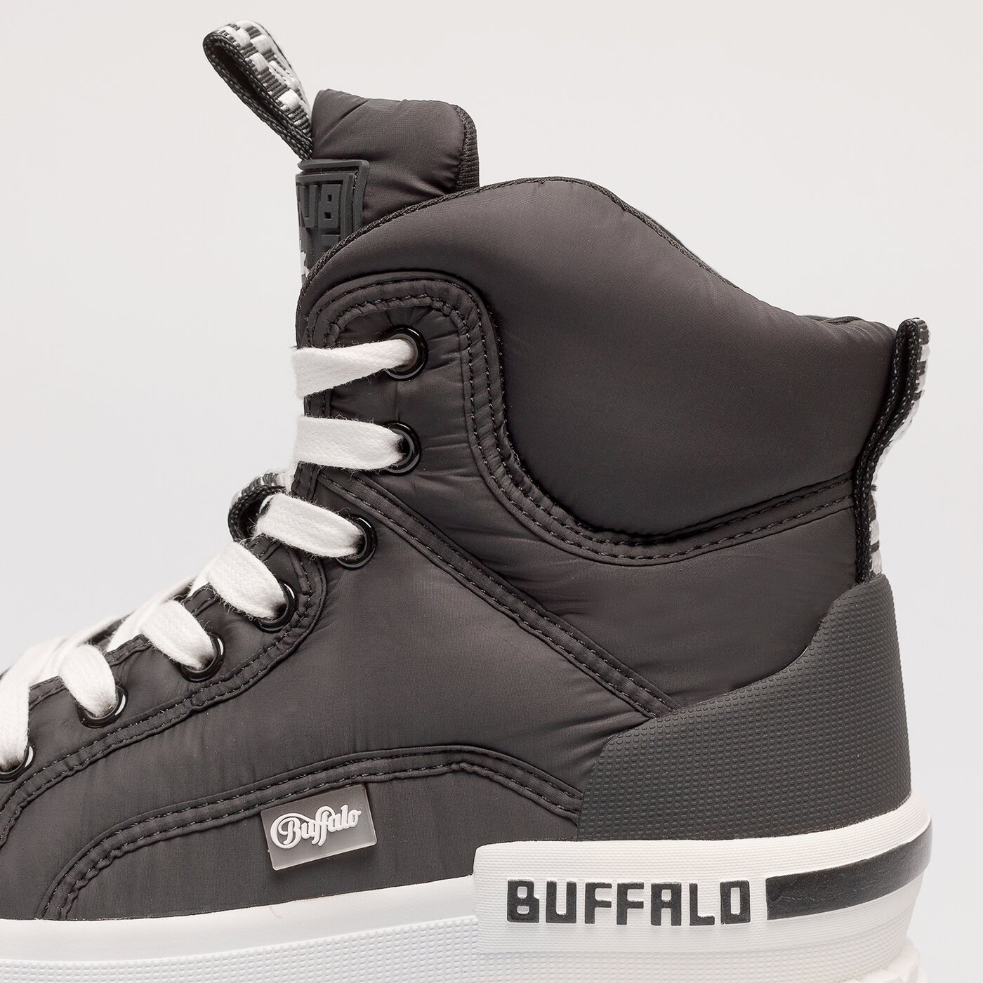 BUFFALO RAVEN LACEUP MID kolor CZARNY (1630796) - Kobieta - Trampki w ...