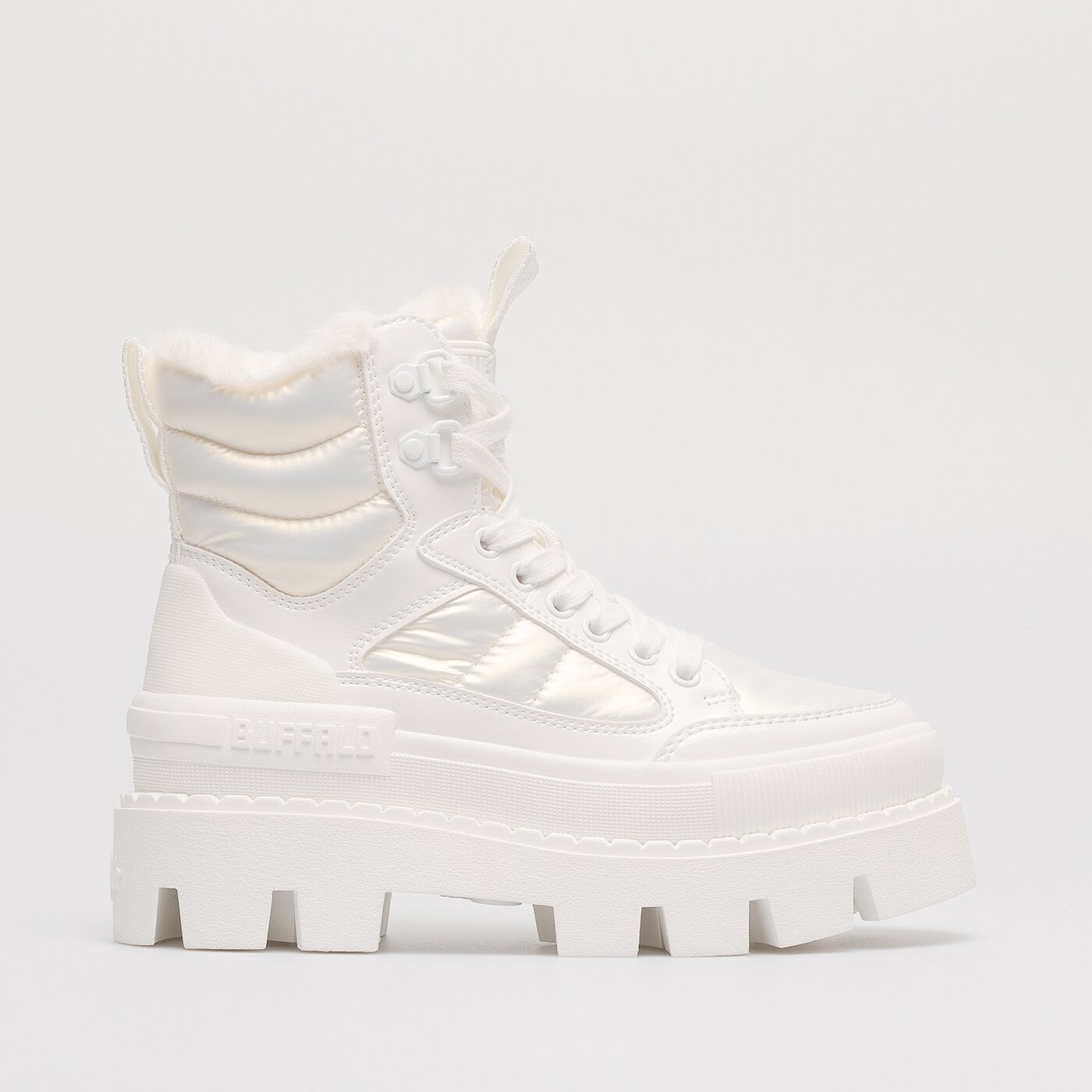BUFFALO RAVEN SNOW LACEUP MID kolor BIAŁY (1630805) - Kobieta - Buty ...