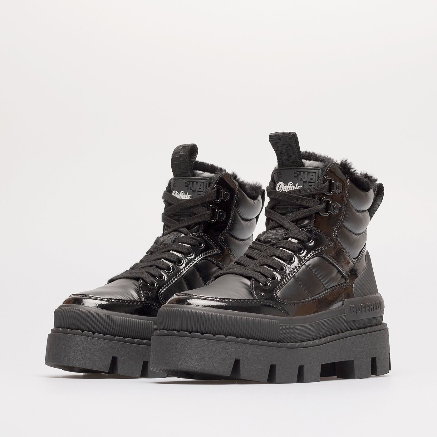 BUFFALO RAVEN SNOW LACEUP MID kolor CZARNY (1630804) - Kobieta - Buty ...