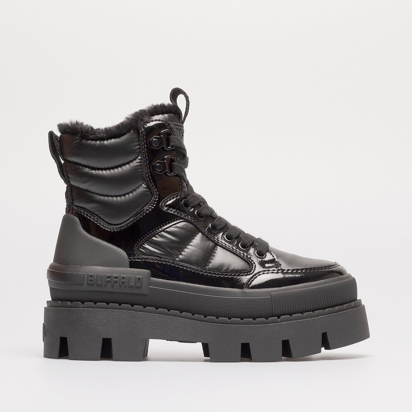 BUFFALO RAVEN SNOW LACEUP MID kolor CZARNY (1630804) - Kobieta - Buty ...