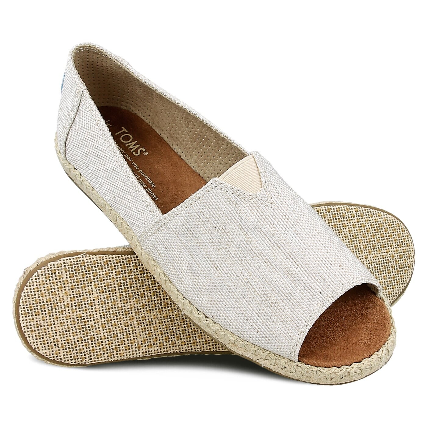 TOMS OPEN TOE ALPARGATA BEŻOWY (381149) - Espadryle 119,99 PLN ...