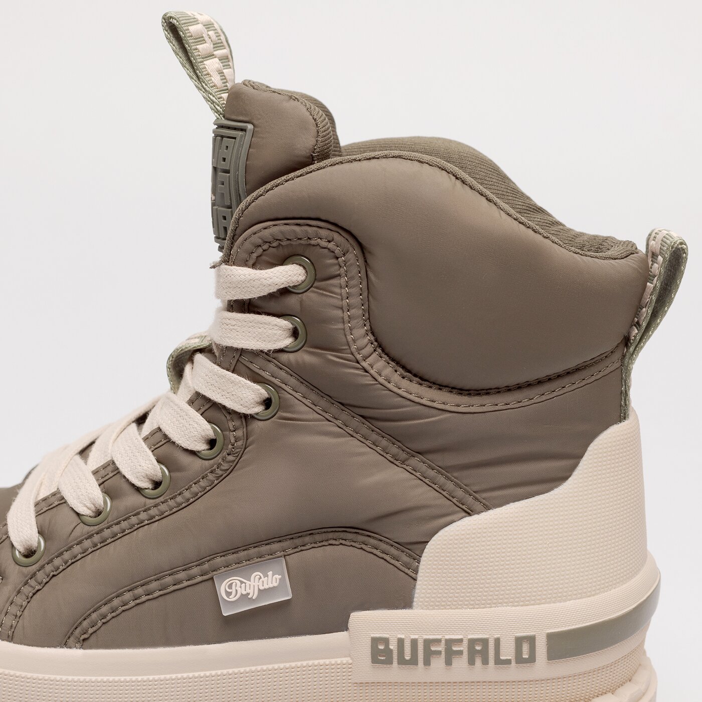 BUFFALO RAVEN LACEUP MID kolor khaki (1630798) - Kobieta - Trampki w ...