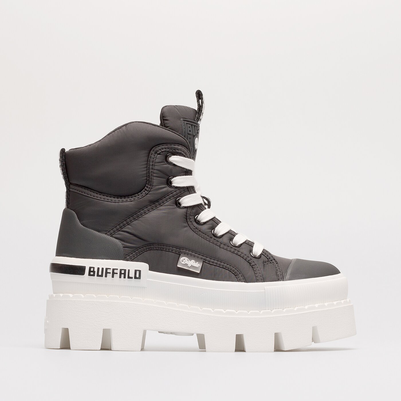 BUFFALO RAVEN LACEUP MID kolor CZARNY (1630796) - Kobieta - Trampki w ...